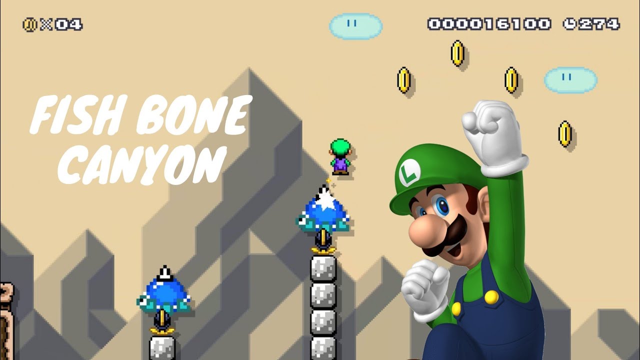Fish Bone Canyon (Mario Maker 2) by bran98 - YouTube