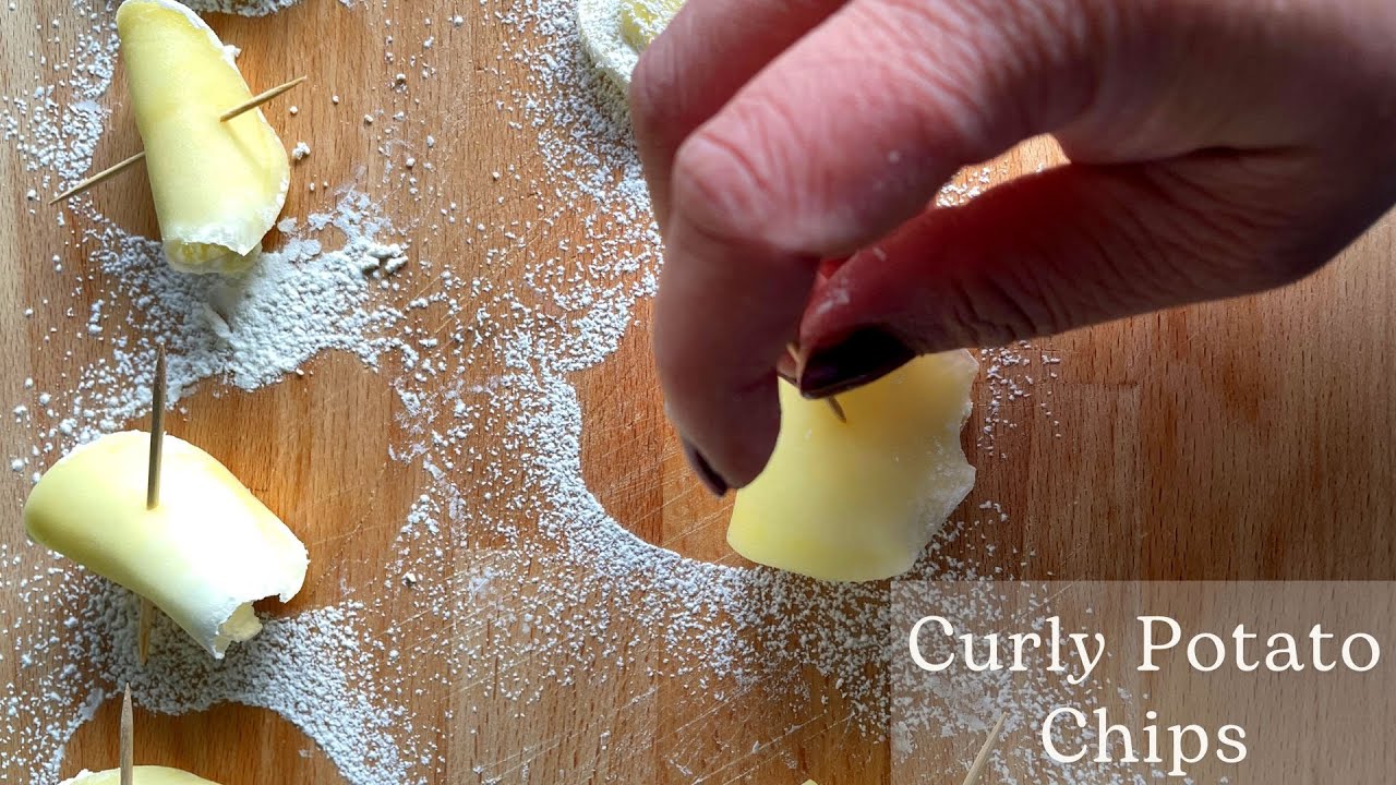 Cute looking homemade Curly Potato Chips to serve to guests - YouTube