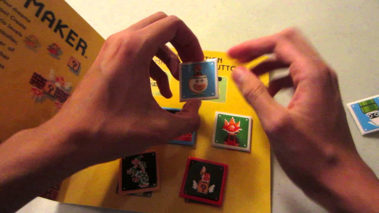 Super Mario Maker - 7 Collectible Buttons UNBOXING - YouTube