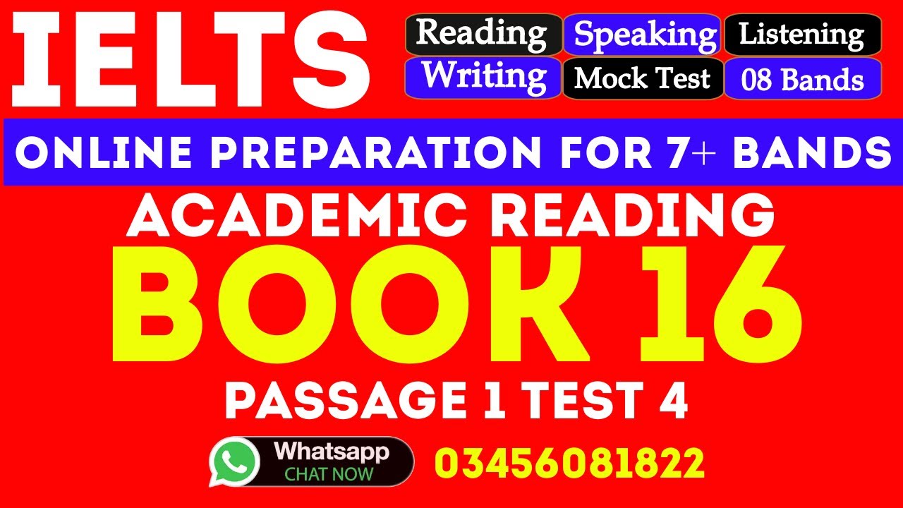 Cambridge 16 - IELTS 16 Academic Reading Passage 1 Test 4 - YouTube