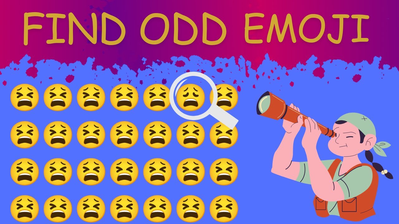 Spot The Odd Emoji 🌟 | Find The Odd Emoji that doesn't belong in group ...