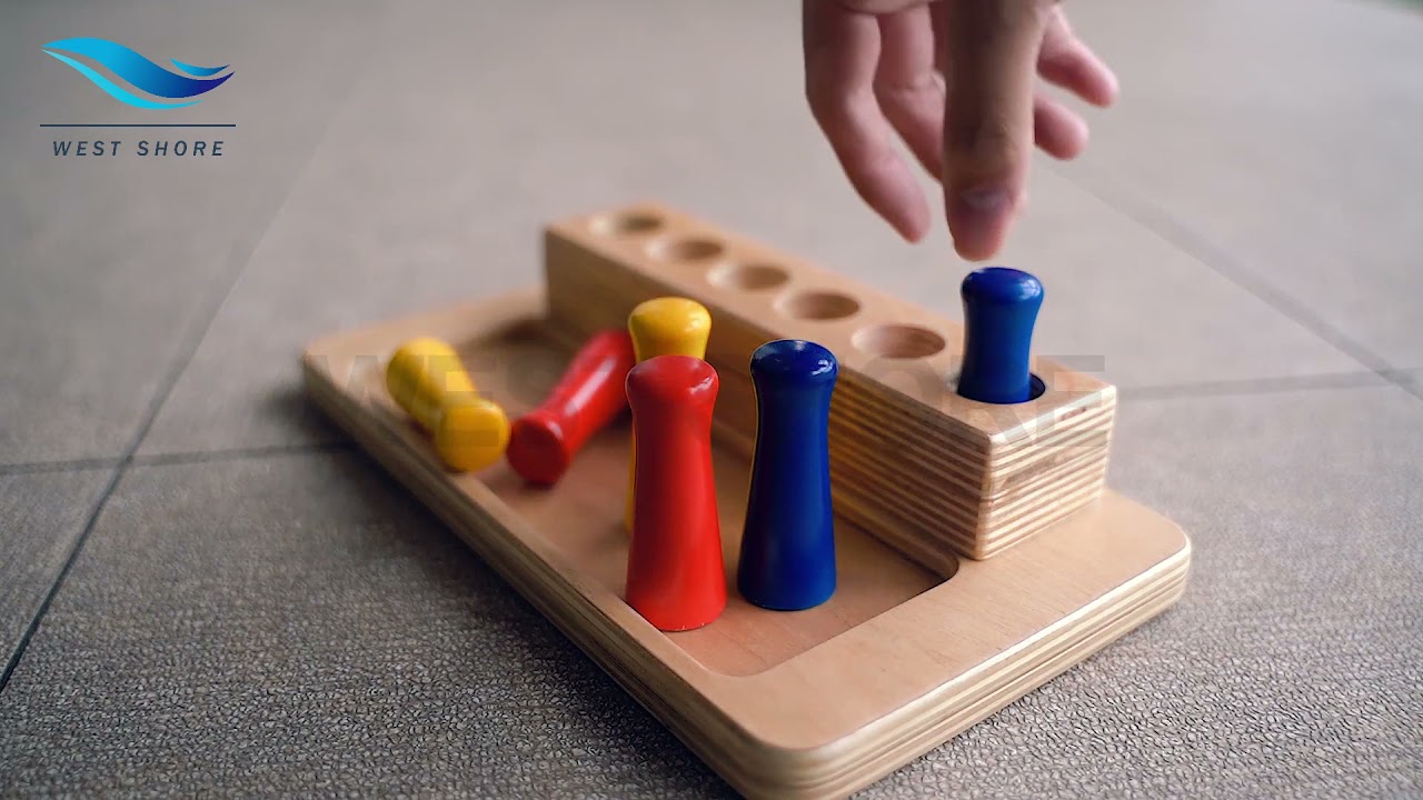 Montessori Infant Materials Toddler Imbucare Peg Box Preschool Learning ...