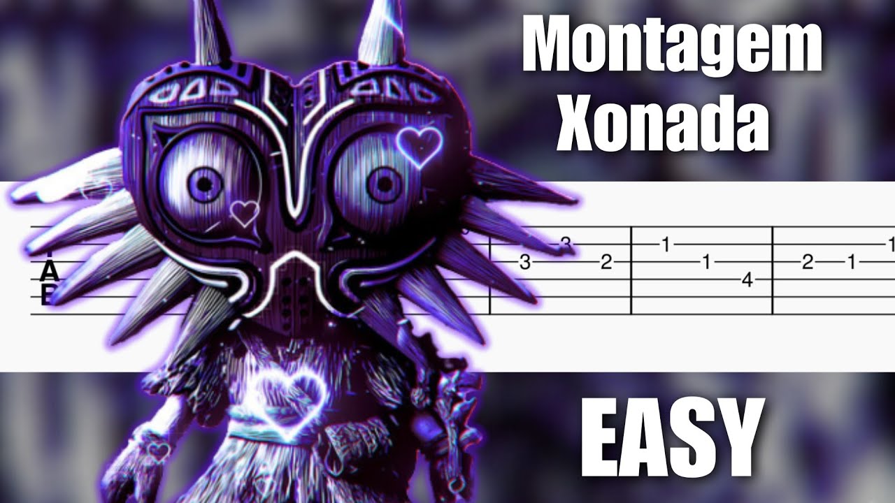 MONTAGEM XONADA - Brazilian Phonk - Easy Guitar tab tutorial - YouTube