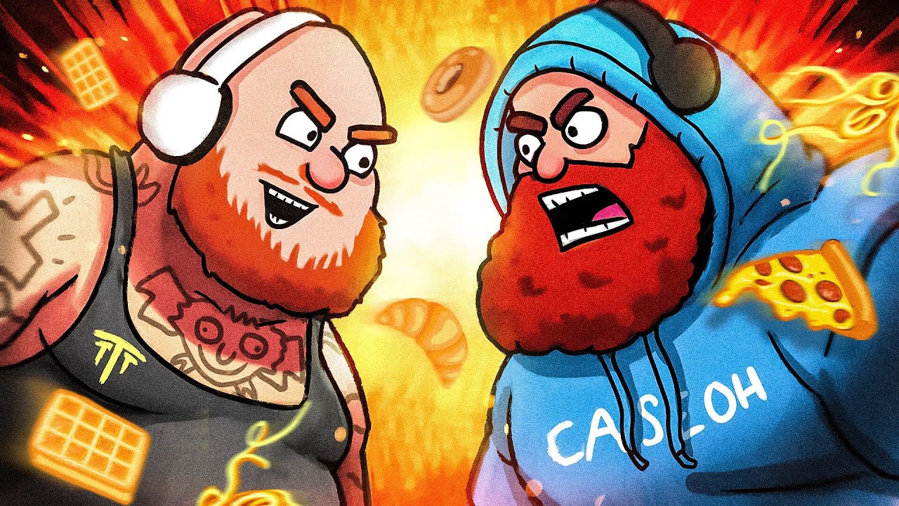 TIM VS CASEOH FOOD WAR - YouTube