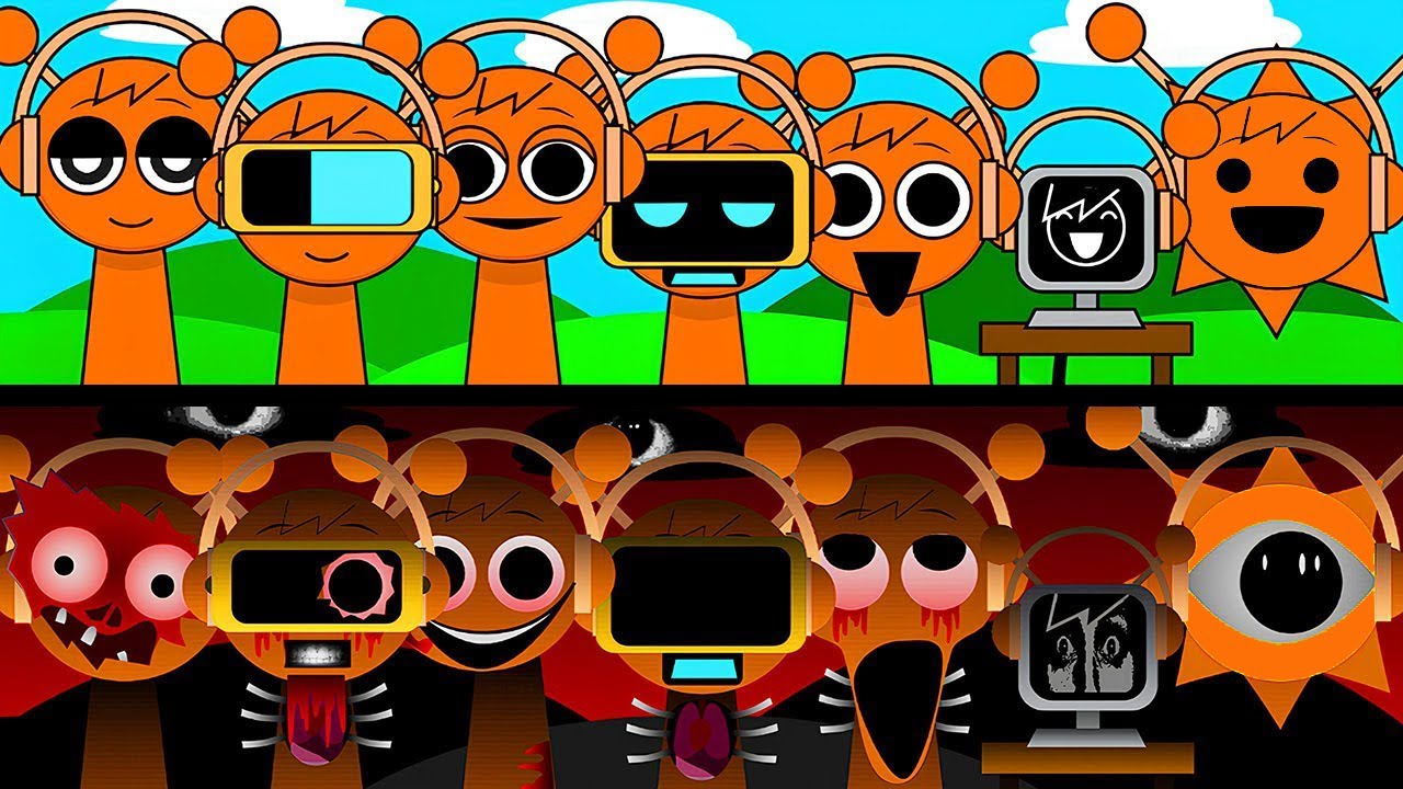 All Orange (Oren) Version In Incredibox Sprunki!! | Oren All Phase ...