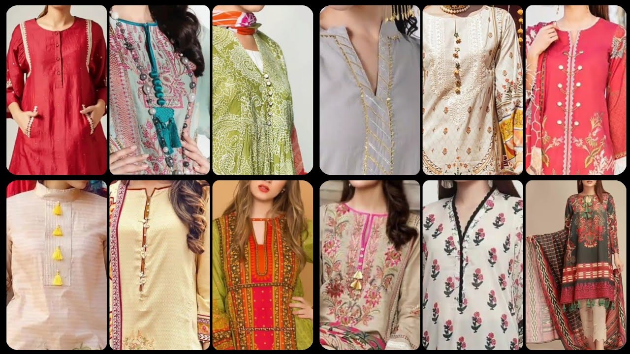 Beautiful Stylish Neck Designs For Girls Casual Wear Kurti & Dresses ...