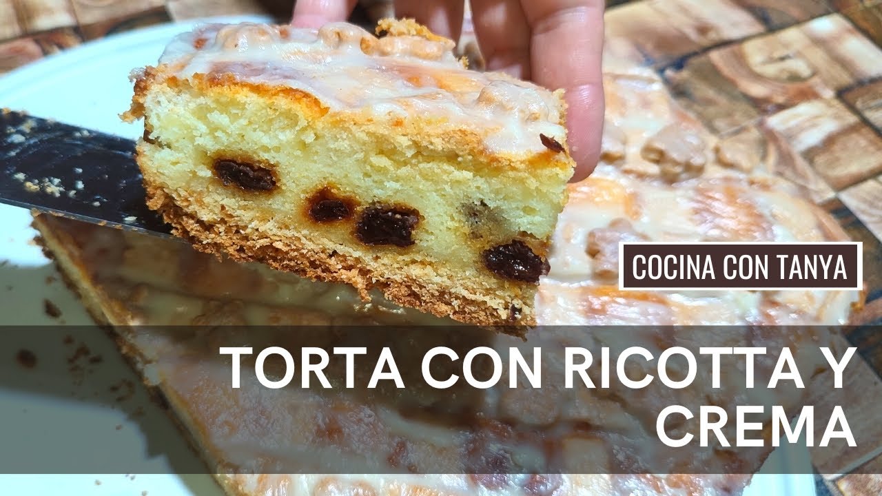 TORTA CON RICOTTA Y CREMA | RECETA SENCILLA DE TORTA CON RELLENO - YouTube