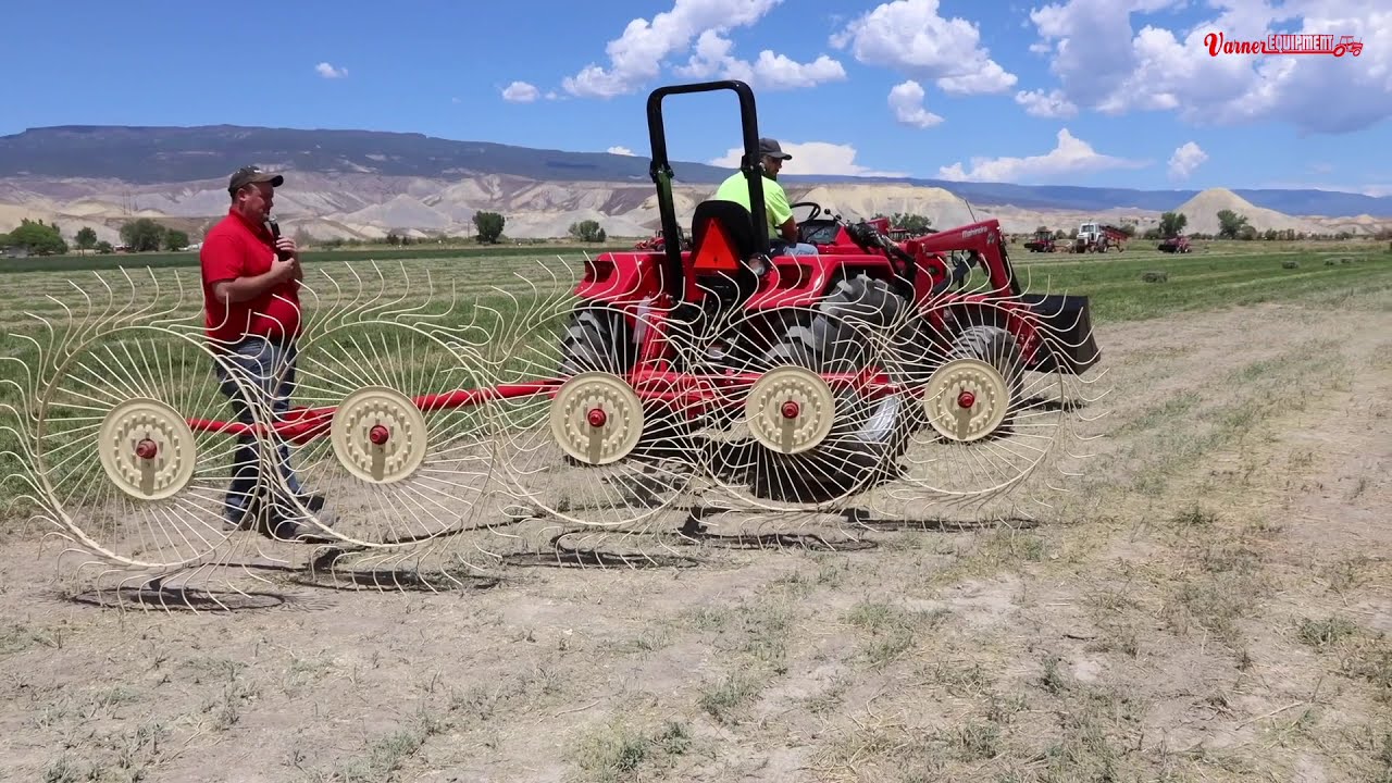 Mahindra 45 Series Tractor Demo | 5 Wheel Hay Rake - YouTube