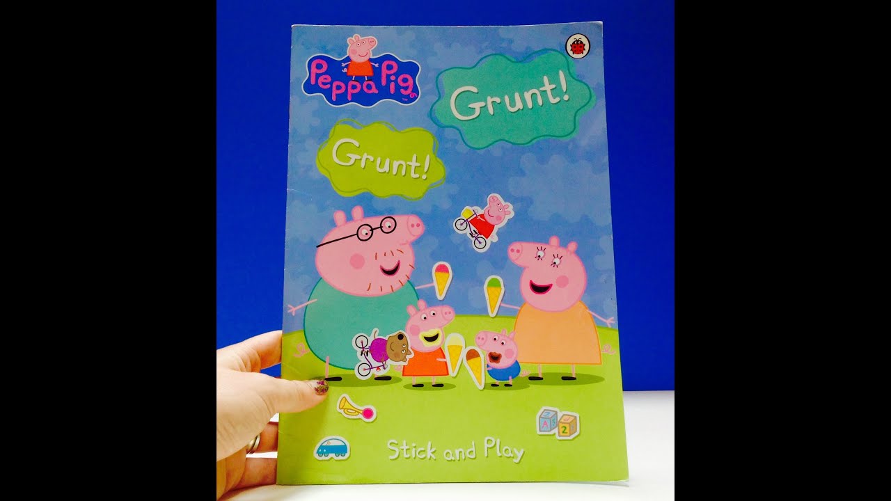 PEPPA Pig Stick and Play Sticker Story Book - YouTube
