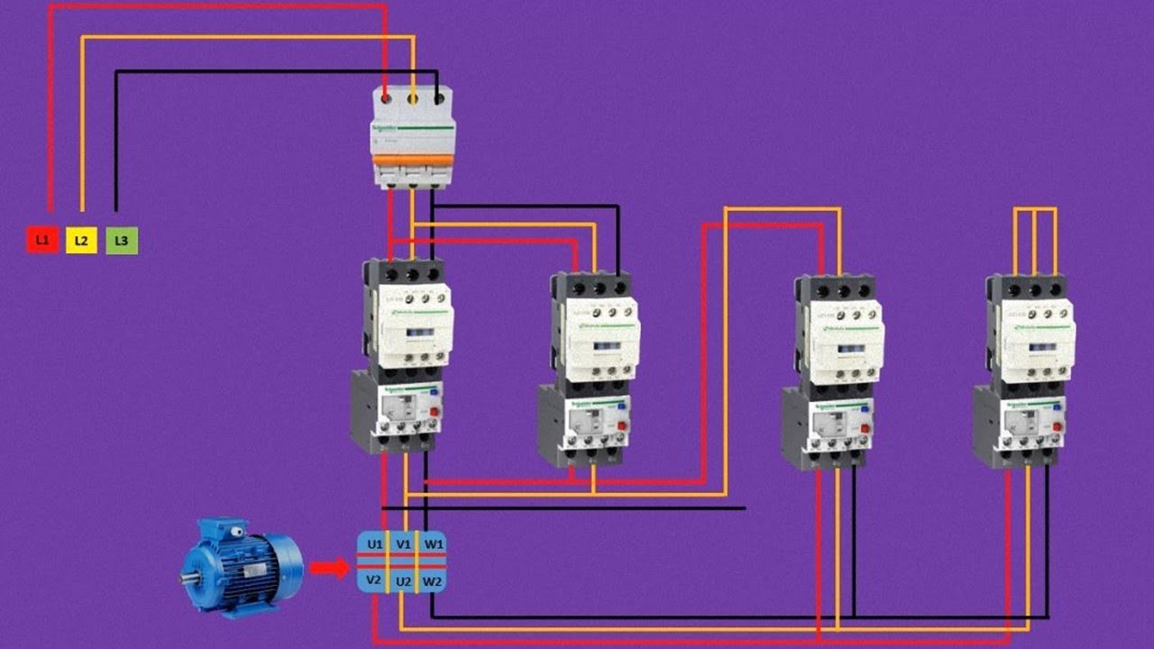 star delta starter reverse forward power wiring connection | star delta ...