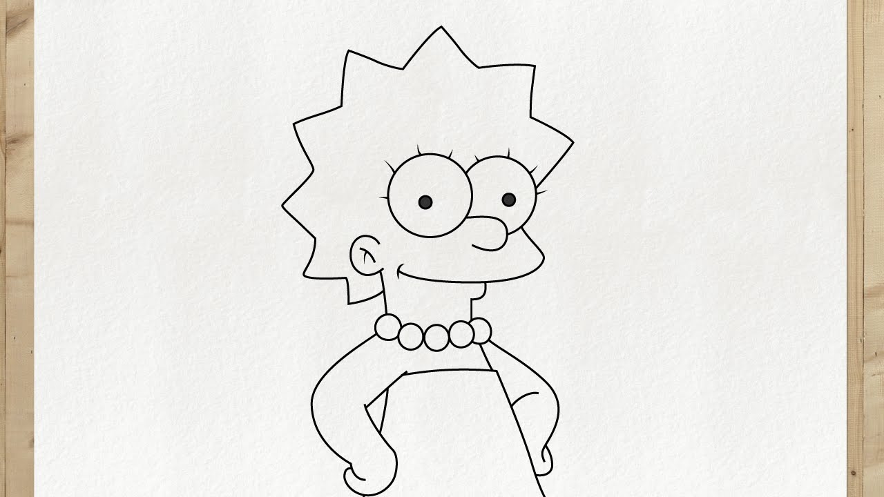 Comment dessiner LISA SIMPSON étape par étape et facile tuto (Dessin ...