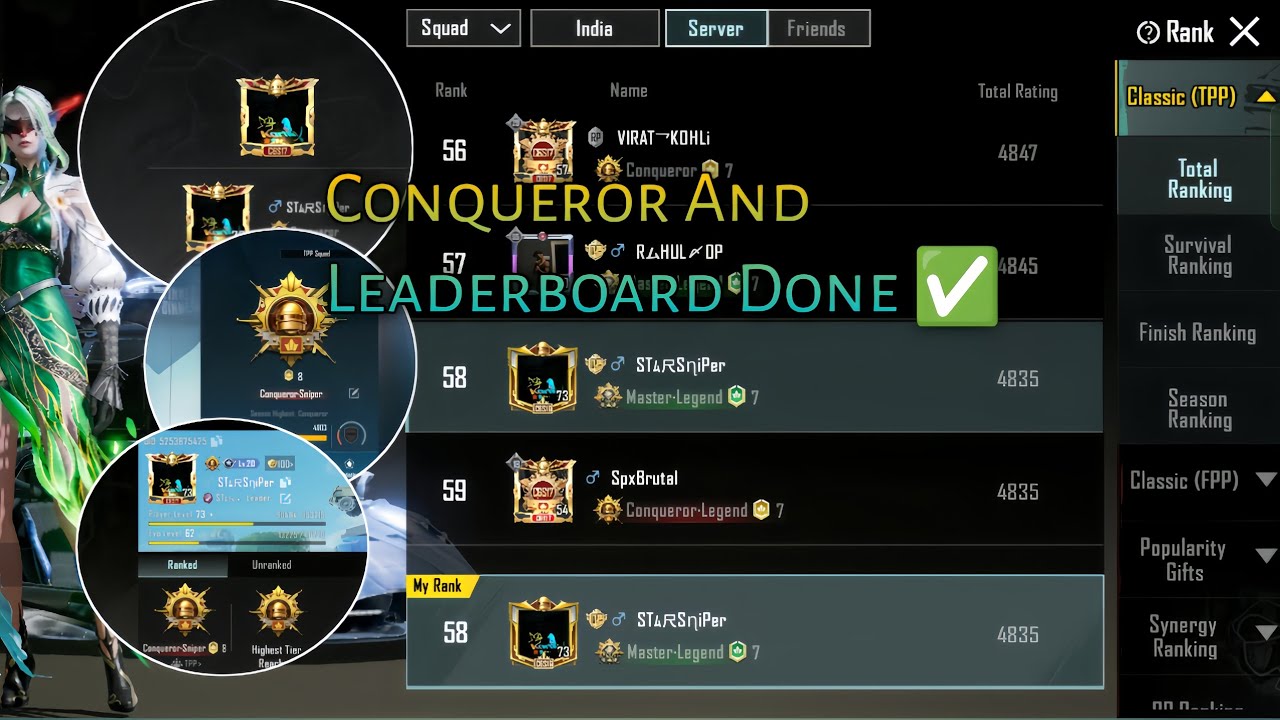 This Season Conqueror Done With New Frame @SnipeRrPlayz - YouTube
