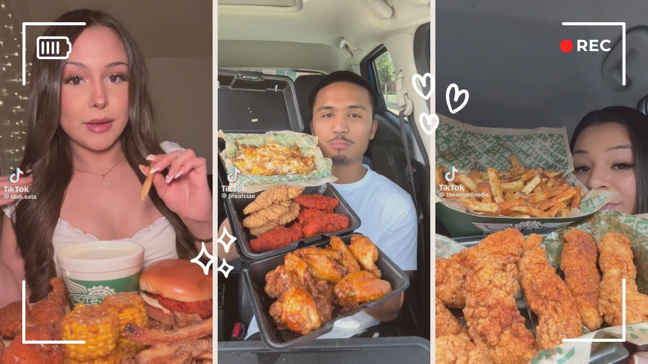 WINGSTOP MUKBANG TIKTOK COMPILATION - YouTube