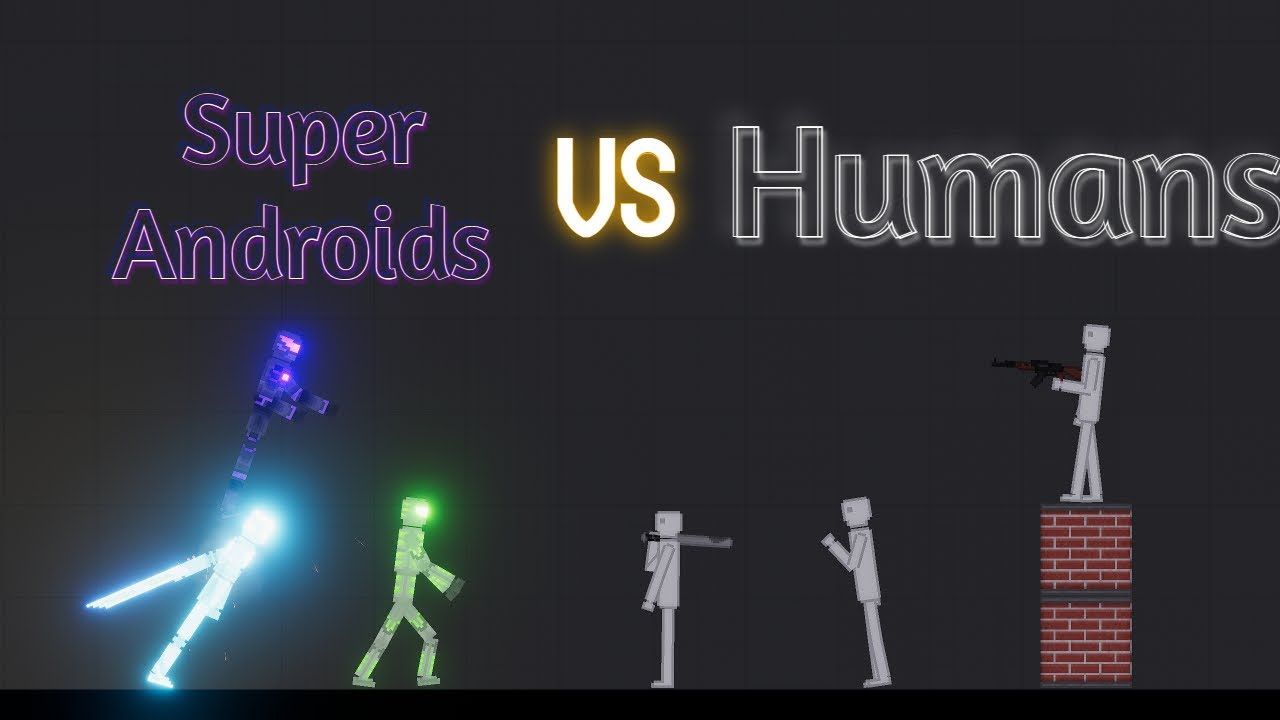 Super Androids Vs Humans [People Playground] - YouTube