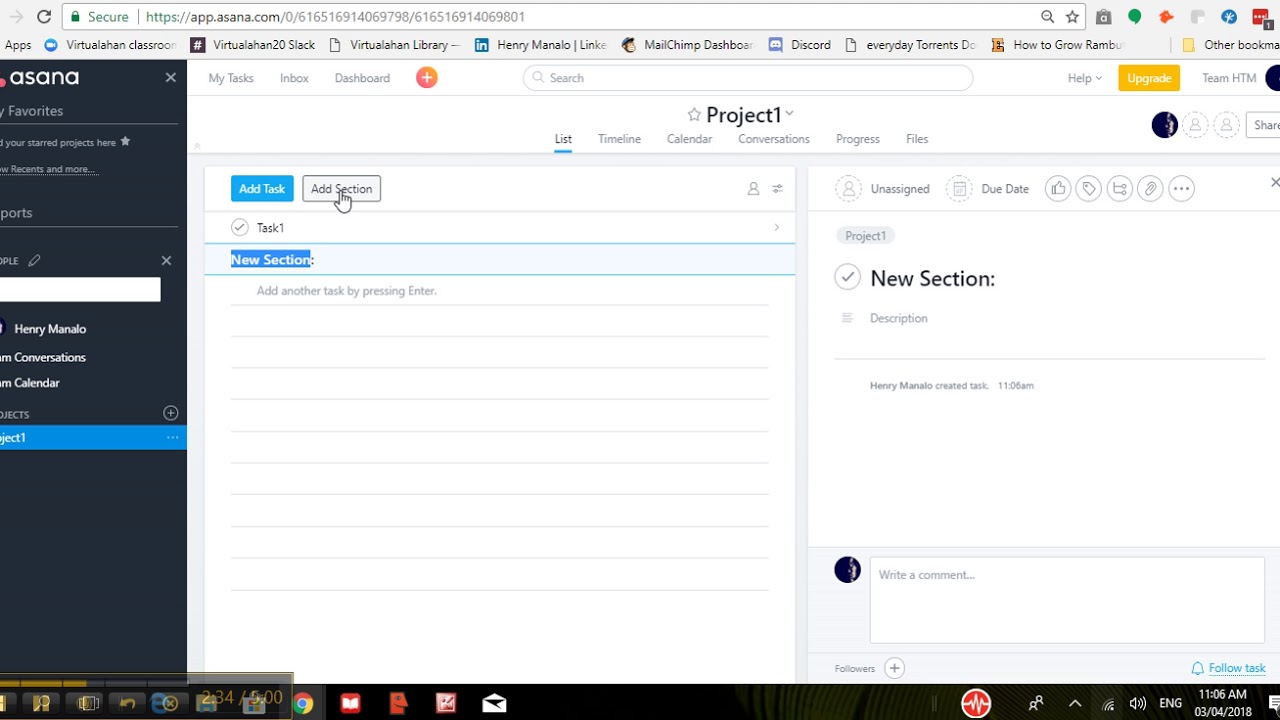 Asana step by step Process by Henry Manalo 001 - YouTube