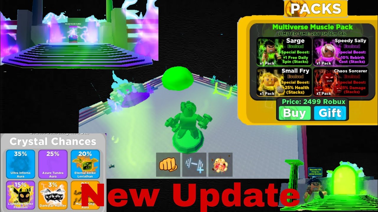 Muscle Legends New Update (New Pets and Aura, New Portal [Muscle King ...