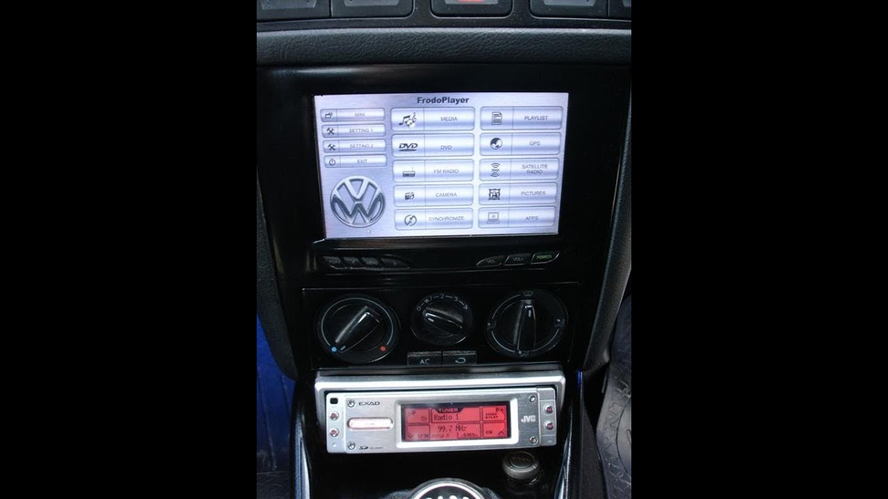 How to mould a Screen into the dash of MK4 Golf and relocate Radio ...