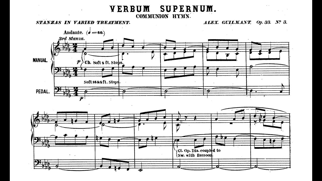 Guilmant: "Verbum supernum" op. 33 Nr. 3 - YouTube