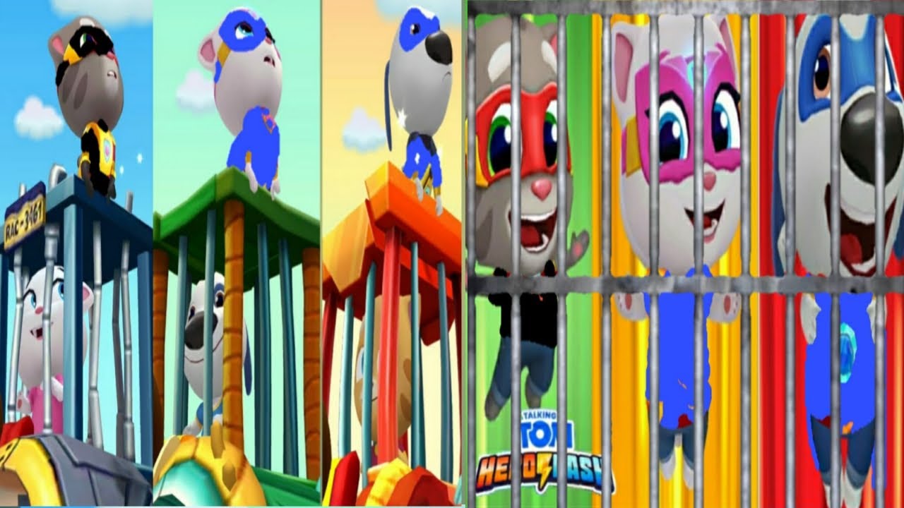 TALKING TOM HERO DASH -- BLUE ANGELA HANK BLACK TOM LOCK & UNLOCK BLACK ...