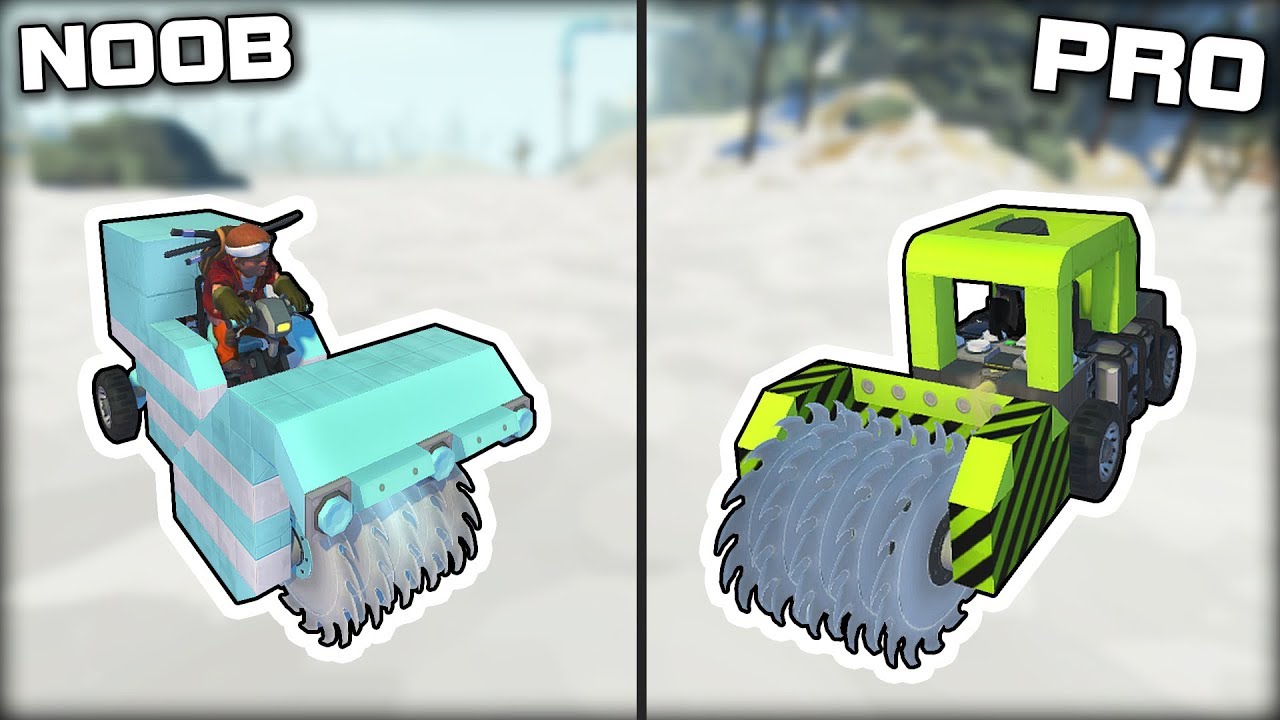 NOOB vs PRO Snow Removal Challenge! (Scrap Mechanic Gameplay) - YouTube