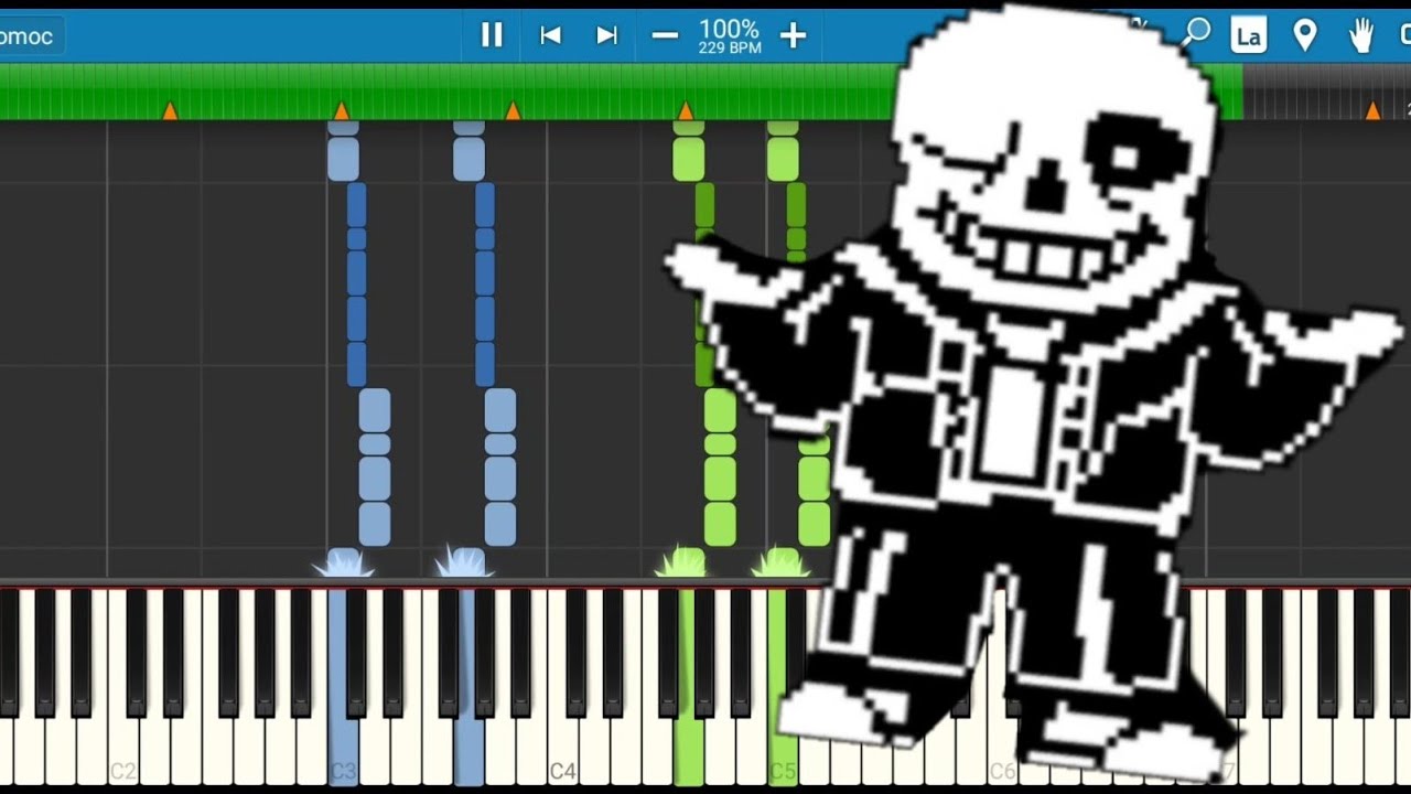 MeMe song piano Megalovania| Tutorial by Synthesia - YouTube