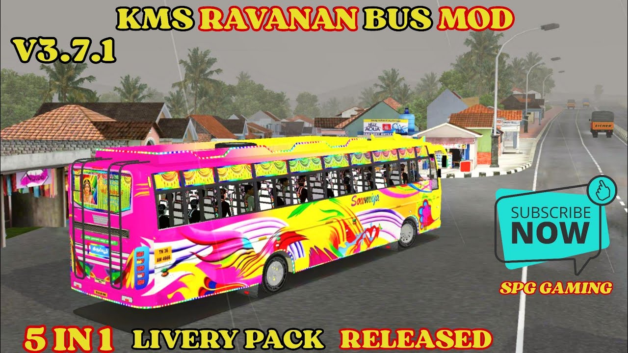 KMS RAVANAN BUS MOD LIVERY PACK RELEASED |5 IN 1LIVERY PACK| |BUSSID V3 ...