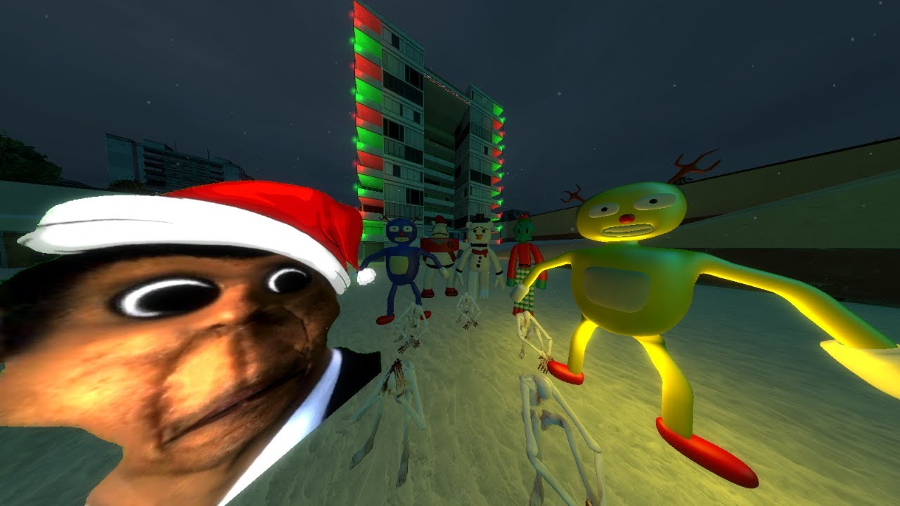 3d Nextbot Christmas Obunga & SCP-096 Nextbot Chasing - YouTube