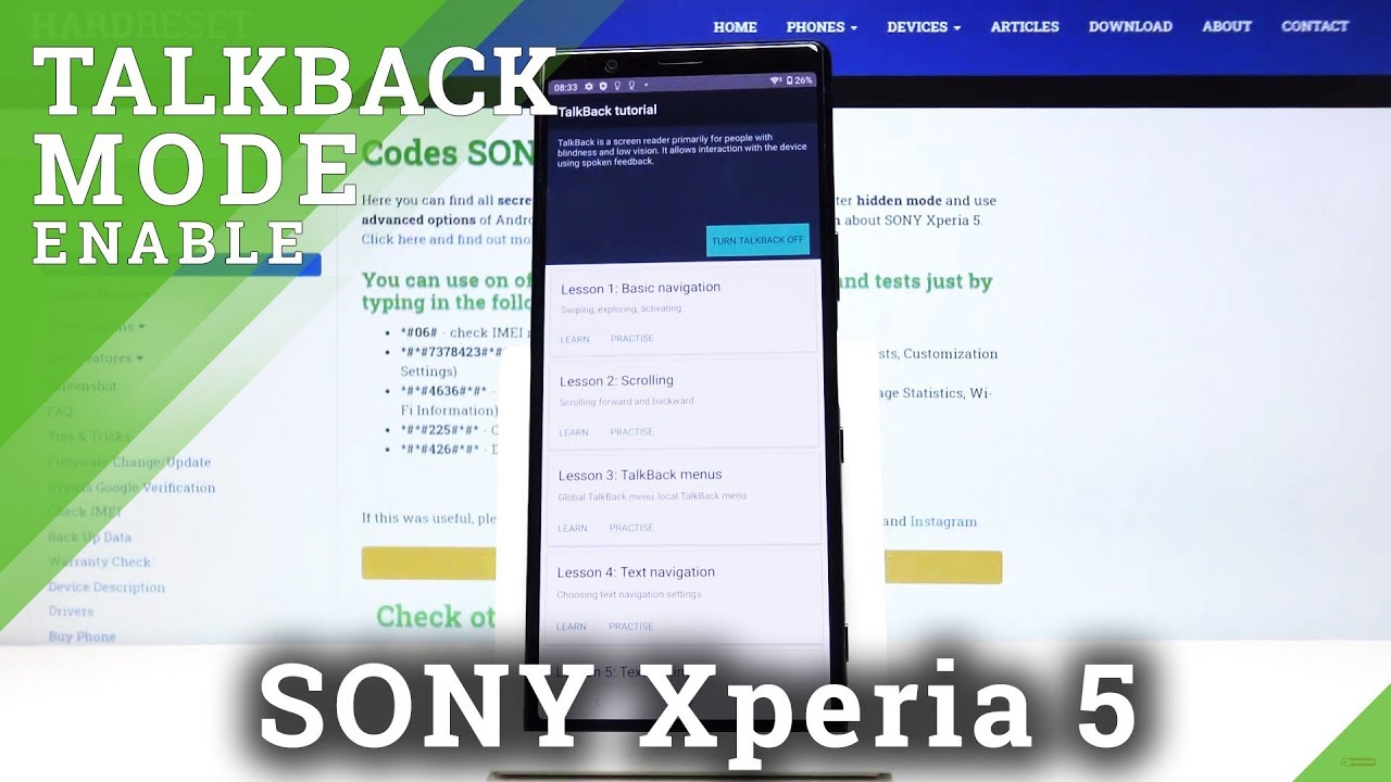 How to Enable and Use TalkBack Feature on Sony Xperia 5 – Explanatory ...