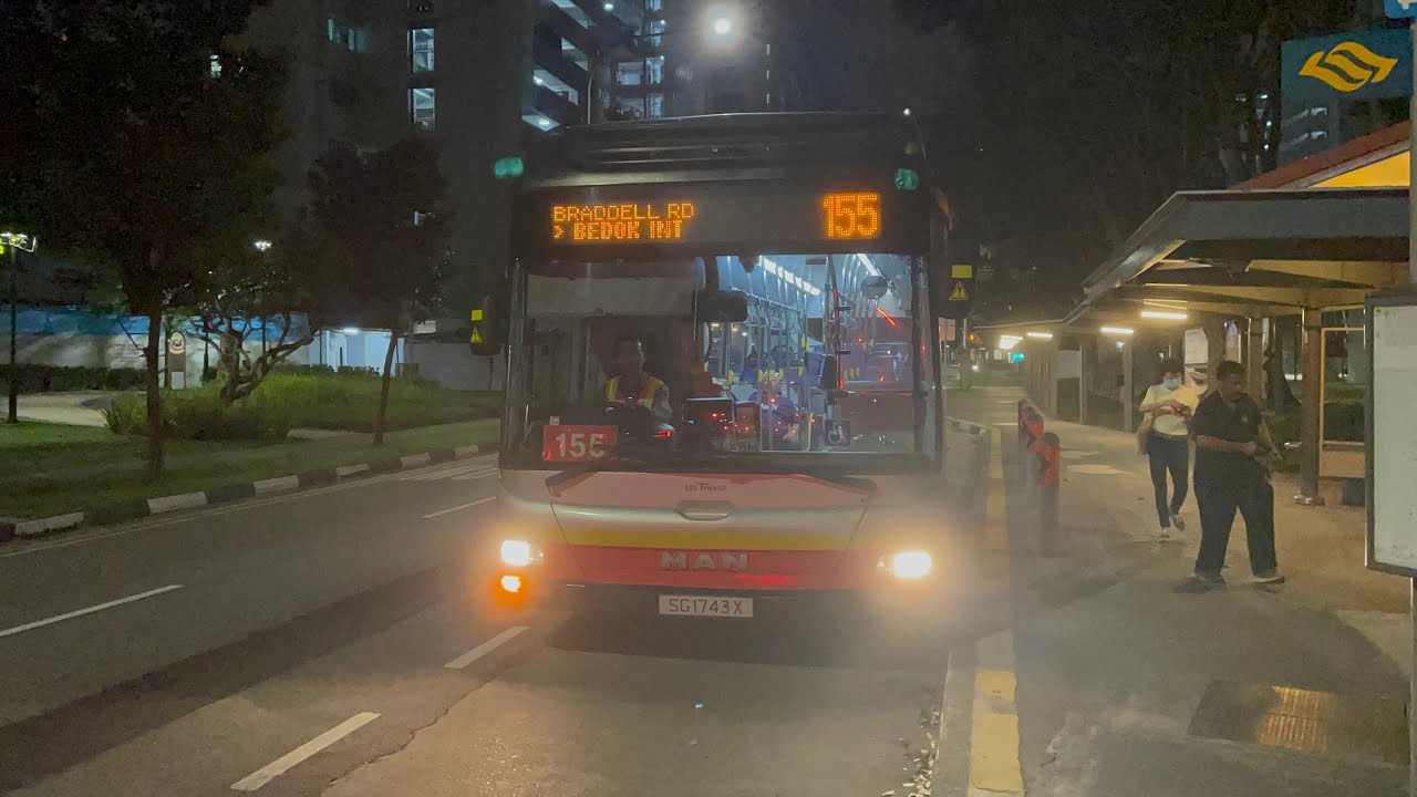 SBS Transit MAN NL323F A22 (Batch 3) SG1743X on Service 155 departing ...