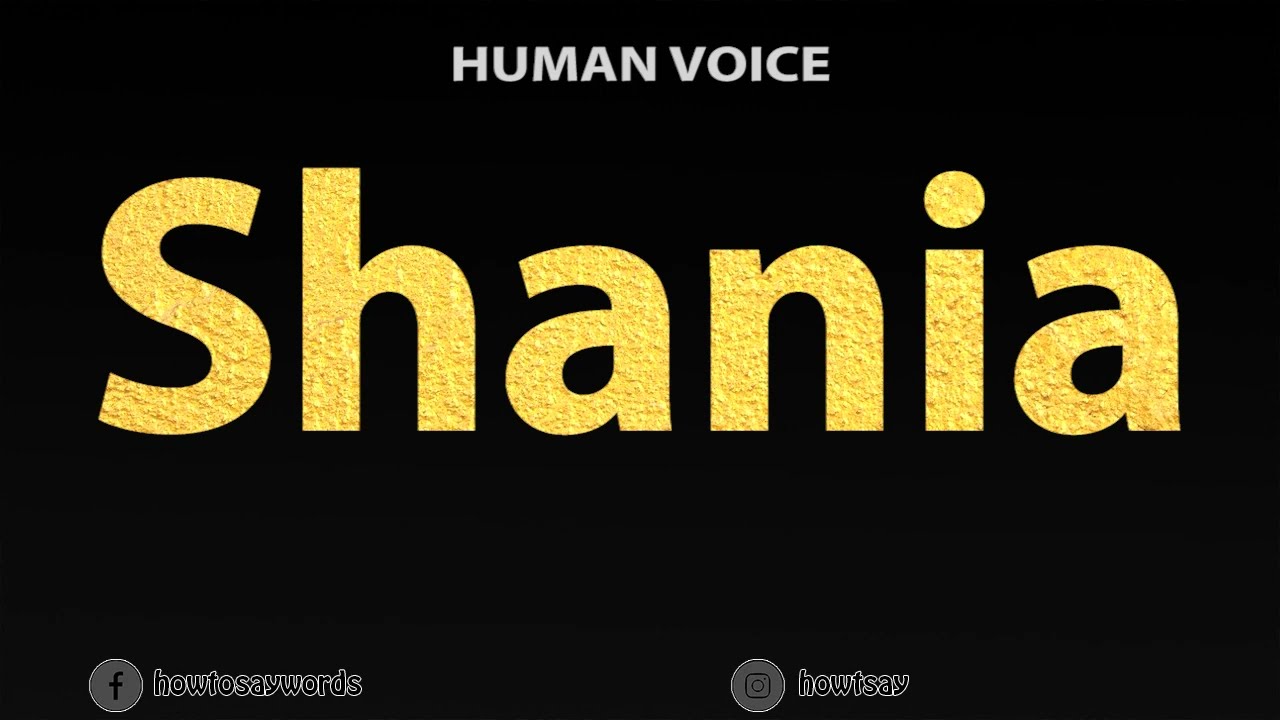 How To Pronounce Shania - YouTube