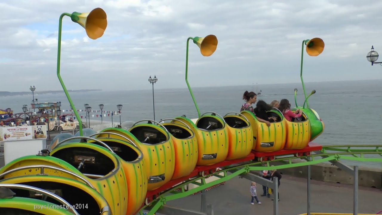 Crazy Caterpillar, Bayside Fun Park, Bridlington - YouTube