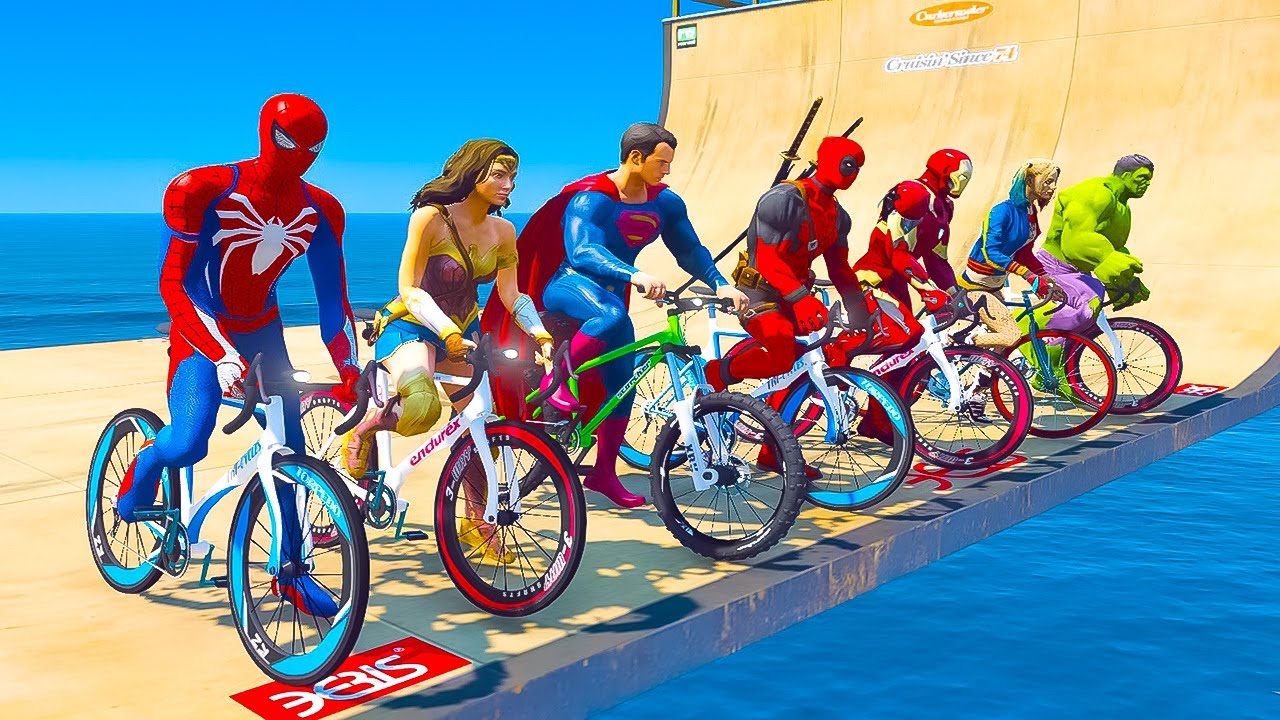 سباقات البطل الخارق -Spiderman On Rainbow Spiders Bridge (Spiderman ...