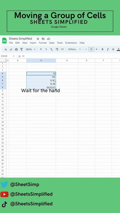 How to Move a Group of Cells #education #explained #googlesheets #trending #trendingshorts # ...