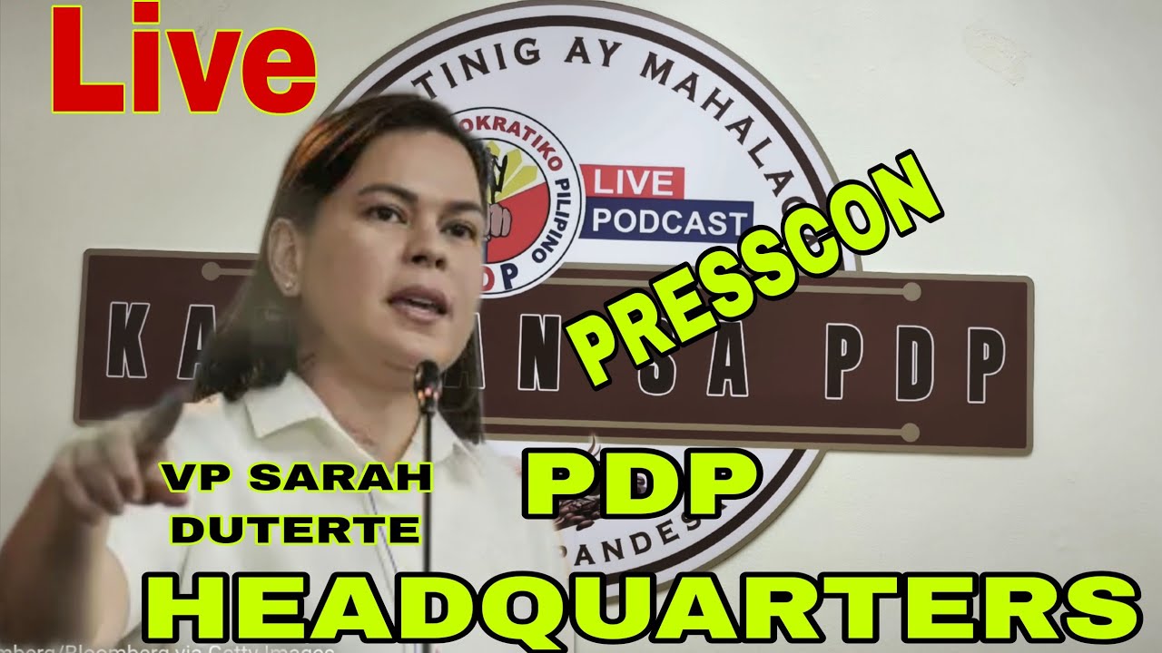 11/27/25: Live presscon pdp headquarters vp sarah - YouTube