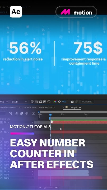 Easy Number Counter in After Effects! #aftereffects #motiongraphics # ...