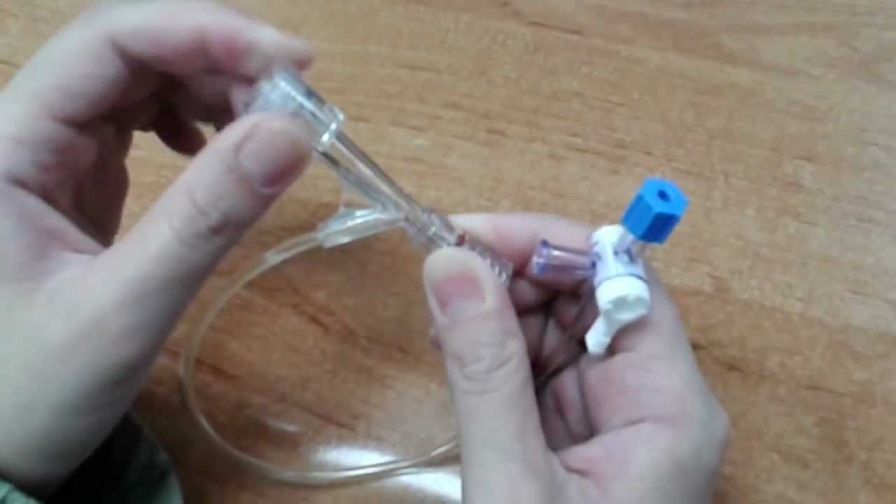 Y-connector with the tubing & stopcock - YouTube