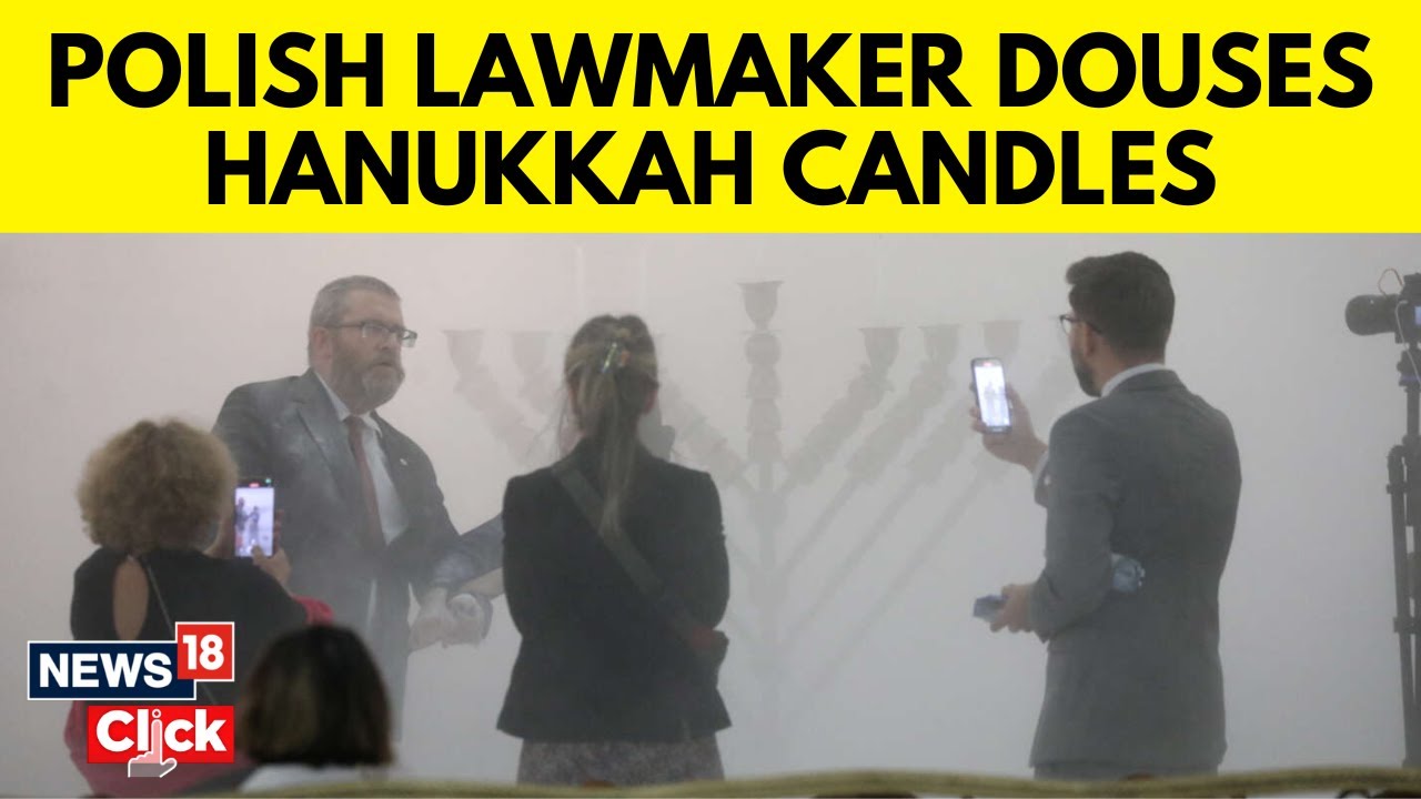 Far-right Polish Lawmaker Grzegorz Braun Douses Menorah In Parliament ...