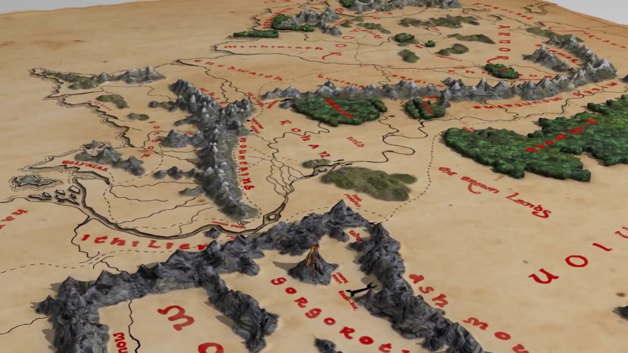 middle earth map - YouTube