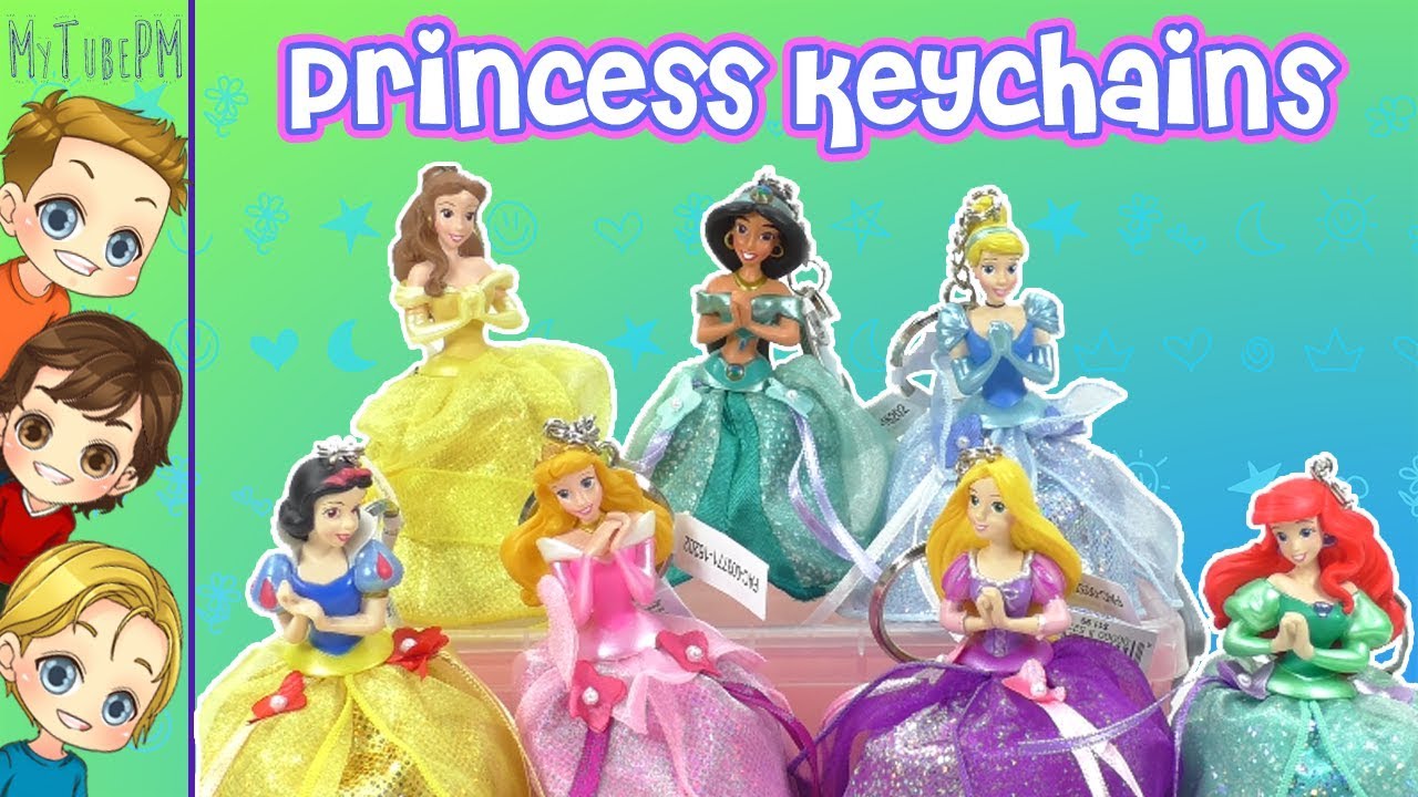 WOW! Disney Princess Keychain RARE Collection! Ariel, Cinderella, and ...