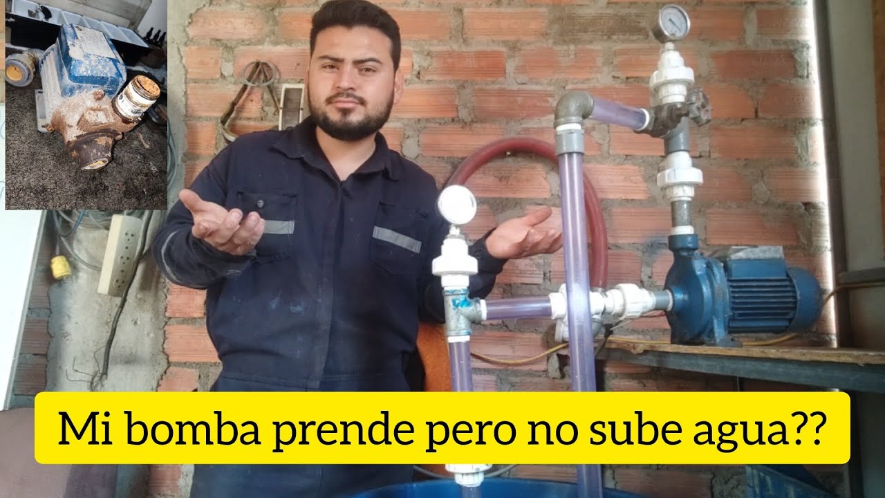 mi bomba prende pero no sube el agua ? tutorial - YouTube