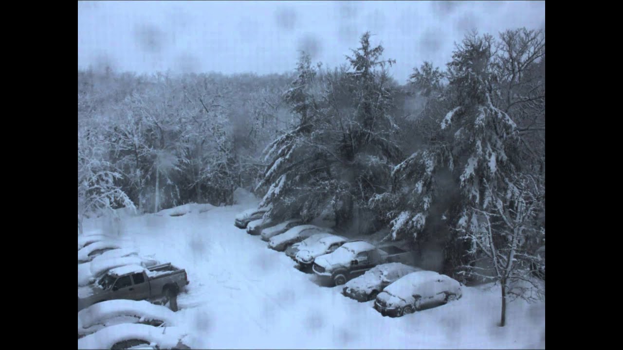 Snow storm from my window - YouTube