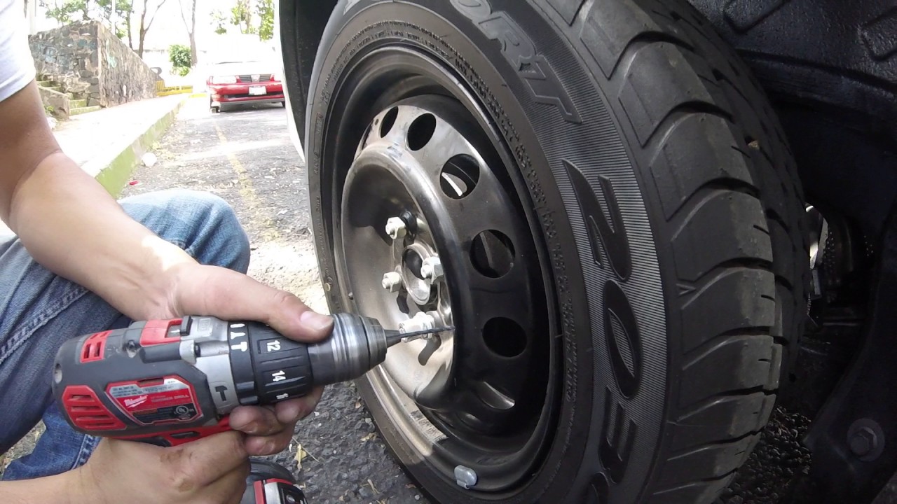 Sujeción de seguridad en Tapones o Copas para rines de acero. 1/2 - YouTube