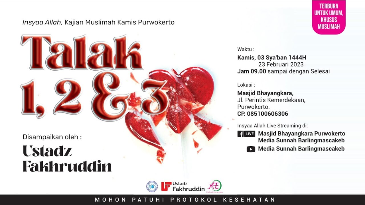  LIVE Talak 1 2 3 Ustadz Fakhruddin YouTube