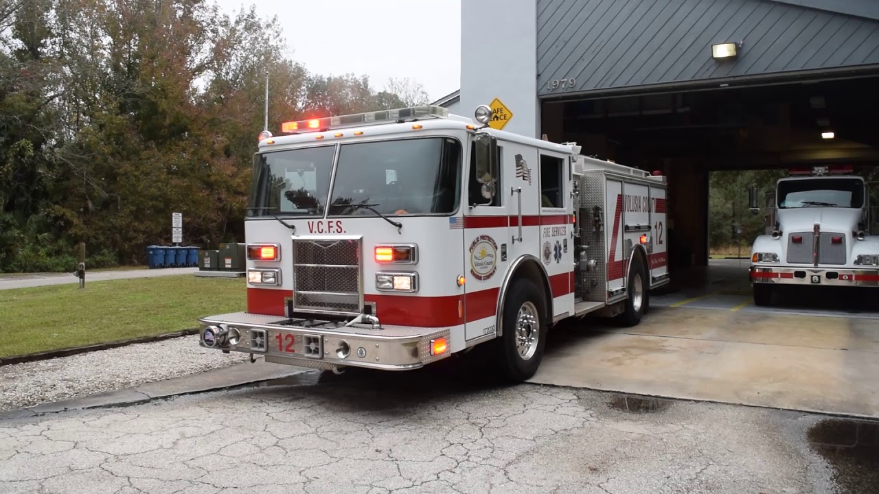 Volusia County Fire Rescue Engine 12 Returning to Quarters - YouTube