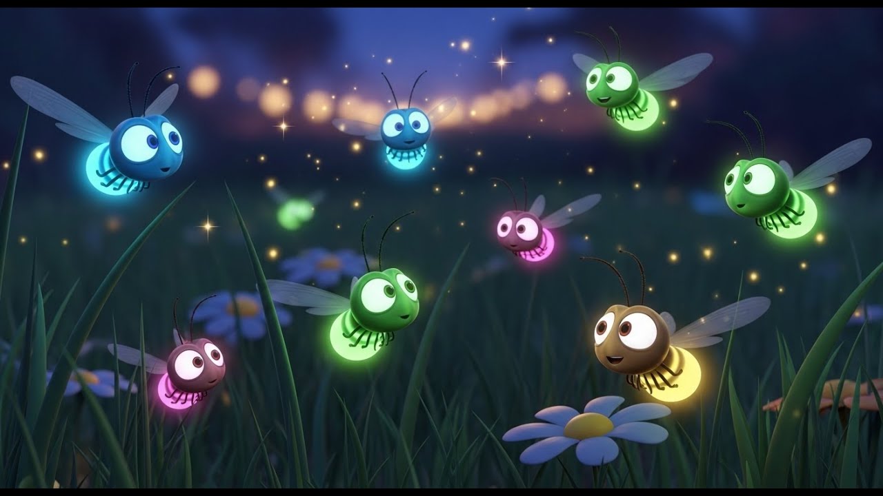 Learn Colors with Busy Fireflies 🐞💡 | Color Song for Kids | Learn ...