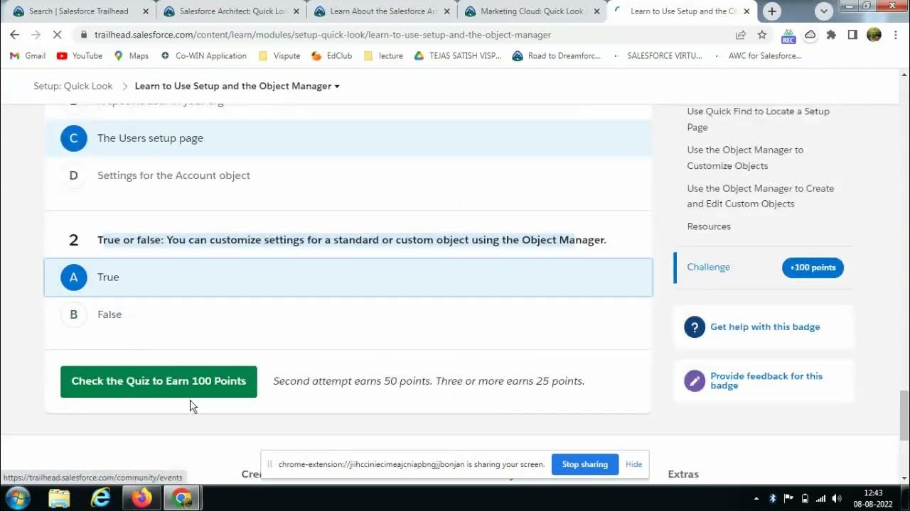 Learn to Use Setup and the Object Manager | Setup: Quick Look #salesforce #trailhead #clouds # ...
