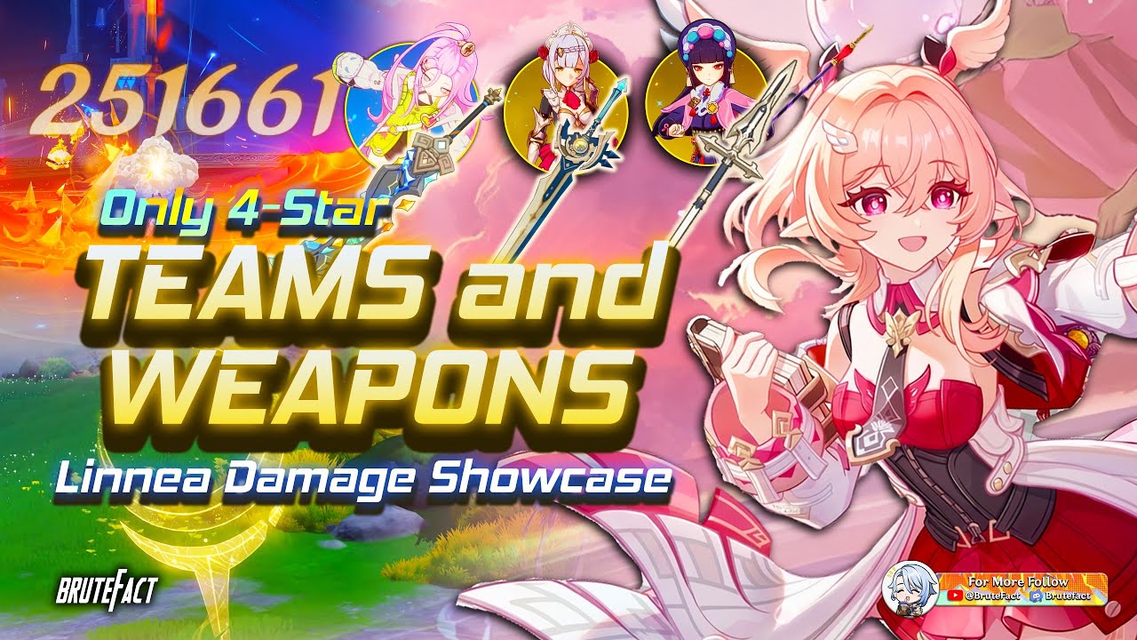 LINNEA F2P Team Early Access Showcase | 4-Star Characters & Weapons ...