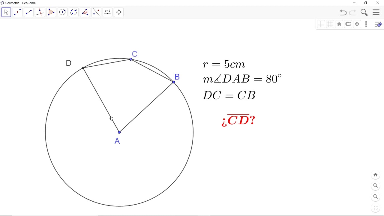 GEOMETRÍA GRADO NOVENO SEMANA 6 EJERCICIO DE CUERDAS - YouTube