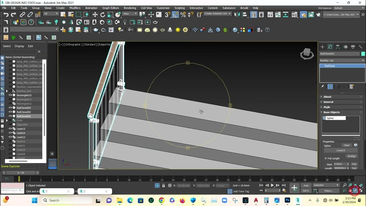 RAILS IN 3DS MAX USING RAILCLONE SCRIPT - YouTube