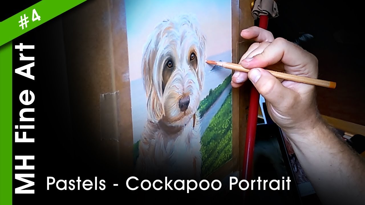 Painting A Cockapoo Dog Portrait - YouTube